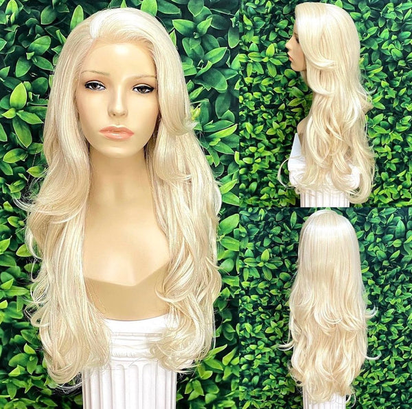 Snow Queen Spirit Frozen Elsa Inspired Tinsel Lace Front Down Wig ...